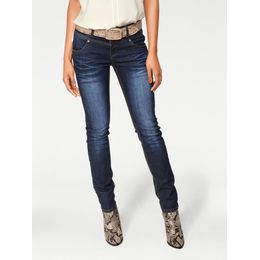 Damen Bequeme Jeans, blau, Gr. 48, Linea Tesini BY HEINE, unifarben, 95% Baumwolle, 3% Polyester, 2% Elasthan, Jeans