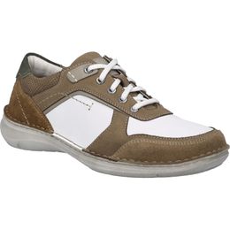 Josef Seibel Herren Schn&uuml;rschuh "New Anvers 10, weiss-multi", Gr. 43, wei&szlig;, Obermaterial: 100% Rindsleder Leather cow., Schuhe