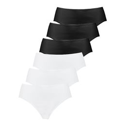 Nina von C. Damen H&uuml;ftslip "6er Pack Damen H&uuml;ftslip Daily", Gr. 38, bunt, Obermaterial: 100% Baumwolle CO., Unterhosen
