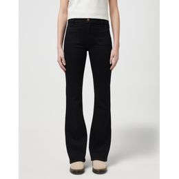Wrangler Damen Bootcut-Jeans "Flare", schwarz, Gr. 32, unifarben, Denim/Jeans, Obermaterial: 78% Baumwolle, 18% Viskose, 3% Polyester, 1% Elasthan,