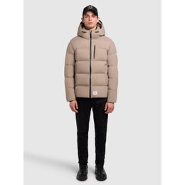Khujo Herren Steppjacke "SILAS3", beige, Gr. XXL, unifarben, Web, 100% Nylon, Jacken
