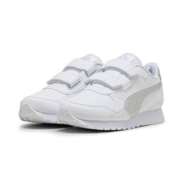 Puma M&auml;dchen Sneaker "ST Runner v4 Glitter Sneakers M&auml;dchen", Gr. 33, silber, Obermaterial: Synthetik. Futter: Textil. Innensohle: Textil. Laufsohle: