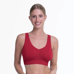 Damen Soft-BH, ANITA SINCE 1886, Gr. XS, rot, Obermaterial: 88% Polyamid, 12% Elasthan, BHs, nahtlos, bequem, weich, ohne B&uuml;gel, herausnehmbare Cups,