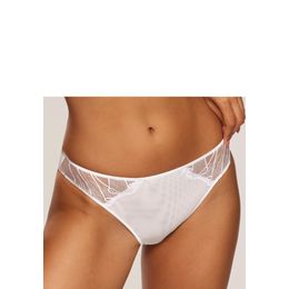 Lascana Damen Tanga "Gianna", Gr. 36, wei&szlig;, Spitze, Obermaterial: 65% Polyamid, 32% Polyester, 3% Elasthan, Unterhosen, aus leicht schimmernder
