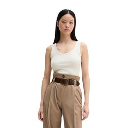 Marc O'Polo MARC O'POLO Damen T-Shirt "aus Bio-Baumwoll-Stretch-Jersey", wei&szlig;, Gr. XXL, unifarben, Obermaterial: 97% Baumwolle, 3% Elasthan, Shirts