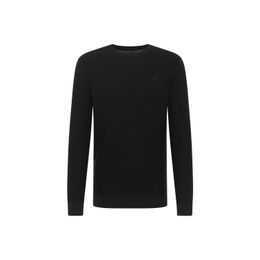 Mustang Herren Sweater "Strickpullover Style Elliot", schwarz, Gr. M, Obermaterial: 100% Baumwolle CO., Sweatshirts