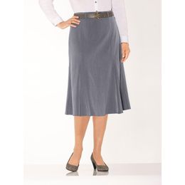 CLASSIC Damen Godetrock, grau, Gr. 22, meliert, unifarben, 75% Polyester, 20% Viskose, 5% Elasthan, R&ouml;cke