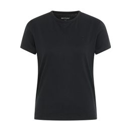Mustang Damen T-Shirtschwarz, Gr. XL, unifarben, Jersey, Obermaterial: 100% Baumwolle, Shirts