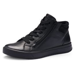 Ara Damen Sneakerboots "ROM", Gr. 8,5, schwarz, Glattleder, Veloursleder, unifarben, Schuhe, High Top Sneaker, Schn&uuml;rboots in bequemer Schuhweite G