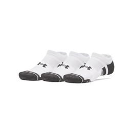 Under Armour Damen Sneakersocken "NEW UA PERF TECH 3PK NS", Gr. XL, schwarz-wei&szlig;, Obermaterial: 98% Polyester, 2% Elasthan, Socken, 3er-Pack,