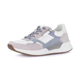 ROLLINGSOFT Damen Keilsneaker, Gr. 36, rosa, Glattleder, Veloursleder, Schuhe, Freizeitschuh, Halbschuh, Schn&uuml;rschuh mit Kontrastbes&auml;tzen, G-Weite