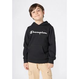 Champion Jungen Kapuzensweatshirt "SPORTWEAR HOODIE Standard Fit", schwarz, Gr. S, Obermaterial: 54% Baumwolle, 46% Polyester, Sweatshirts, f&uuml;r