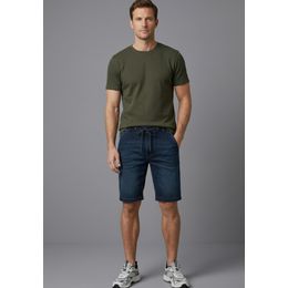Arizona Herren Jogg-Jeansbermudas, blau, Gr. 48, unifarben, Denim/Jeans, Obermaterial: 98% Baumwolle, 2% Elasthan, Jeans, Regular Fit, gerades Bein,
