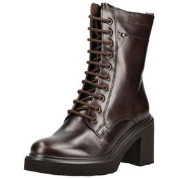 Nero Giardini Damen High-Heel-Stiefelette "Nero Giardini Stiefelette Leder", Gr. 40, braun, Leder, Schuhe