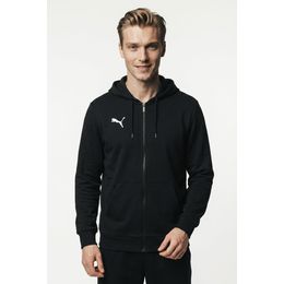 Puma Herren Kapuzensweatjacke "TEAMGOAL CASUALS HOODED JACKET", schwarz, Gr. M, unifarben, Sweatware, Obermaterial: 100% Baumwolle, Sweatjacken, mit