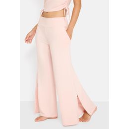 LSCN BY LASCANA Damen Loungehose, Gr. 36, rosa, Jersey, Obermaterial: 95% Viskose, 5% Elasthan, unifarben, Hosen, mit seitlichen Schlitzen