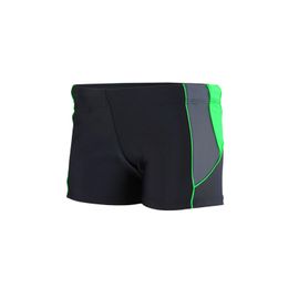 AQUARTI Kinder Badehose "Badehose Jungen Kurze Badehose mit Eins&auml;tzen Seitlich", grau, Gr. 128, Obermaterial: 80% Polyamid PA. 20% Elasthan EL.,