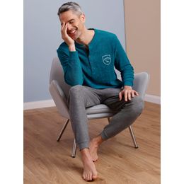 w&auml;schepur W&Auml;SCHEPUR Herren Schlafanzug, Gr. 60, blau, 80% Baumwolle, 20% Polyester, Unterteil:50% Baumwolle, 50% Polyester, Homewear-Sets