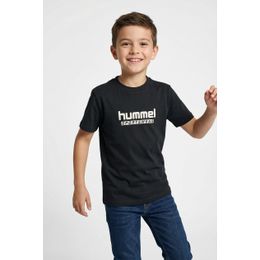 Hummel Jungen T-Shirt, schwarz, Gr. 146, Obermaterial: 100% Baumwolle, Shirts, mit geradem Abschluss, aus Baumwolle, normale L&auml;nge