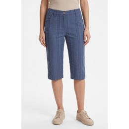 KjBRAND Damen Bermudas "BETTY", blau, Gr. 52, Web, Obermaterial: 47% Baumwolle, 45% Polyester, 6% Viskose, 2% Elasthan, Hosen, Sommerhose Wash & Go