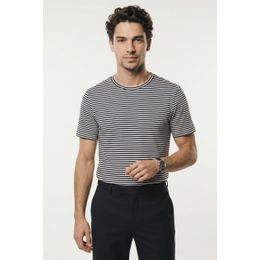 Tommy Hilfiger Herren T-Shirt "Premium Line Mercerized T-Shirt", schwarz-wei&szlig;, Gr. XL, geringelt, Single Jersey, Obermaterial: 100% Baumwolle,