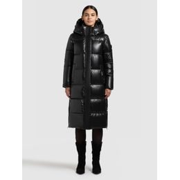 Khujo Damen Steppmantel "RACHEL2 SHINY", schwarz, Gr. L, unifarben, 100% Polyester, M&auml;ntel