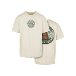 Herren T-Shirt "Upscale by Mister Tee Herren New Order Oversize Tee", beige, Gr. M, UPSCALE BY MISTER TEE, bedruckt, 100% Baumwolle, Shirts
