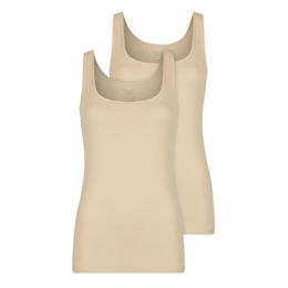 Nina von C. Damen Achseltop "2er Pack Damen Achseltop Eco Soft", Gr. 46, beige, Obermaterial: 84% Polyamid PA. 16% Elasthan EL., Unterhemden