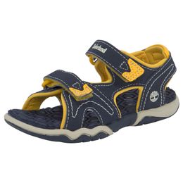 Timberland M&auml;dchen Sandale "ADVENTURE SEEKER - BACKSTRAP SANDAL", Gr. 27, blau, Textil, Schuhe, mit Klettverschluss