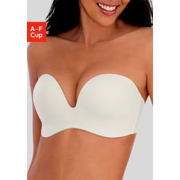Lascana Damen Multiway-BH "Dirndl-BH, BH ohne Tr&auml;ger, T-Shirt-BH, Tr&auml;gerloser BH, Push-up-BH", Gr. 85, beige, Microtouch, Obermaterial: 68% Polyamid,