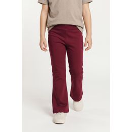 name it M&auml;dchen Jerseyhose "NKFFRIKKALI f&uuml;r M&auml;dchen mit ausgestelltem Bein und Viskose", rot, Gr. 116, unifarben, Jersey, Obermaterial: 67% Viskose,