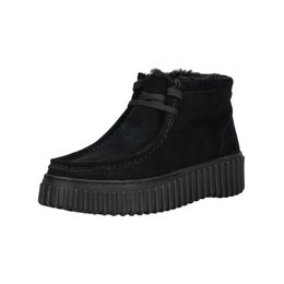 Clarks Damen Schn&uuml;rstiefelette "Clarks Stiefelette Veloursleder", Gr. 41,5, schwarz, Veloursleder, Schuhe