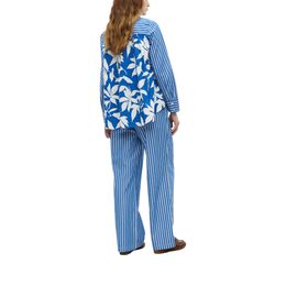 s.Oliver Damen Hemdbluse, blau, Gr. 40, gestreift, Web, Obermaterial: 100% Baumwolle, Blusen, mit Streifen Muster