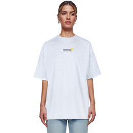 Trueprodigy Damen Oversize-Shirt "Juniper F Logo Print Oversized Rundhals", grau, Gr. M, Obermaterial: 50% Baumwolle CO. 50% Polyester PES., Shirts