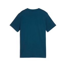 Puma Jungen T-Shirt "ESS NO 1 LOGO TEE B"midnight petrol, Gr. 164, unifarben, Jersey, Obermaterial: 100% Baumwolle, Shirts, mit Rundhalsausschnitt,