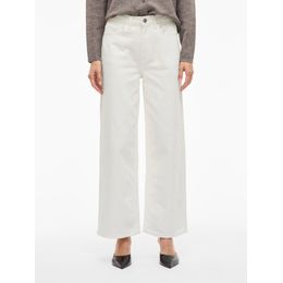 Vila Damen High-waist-Jeans "VIFREYA JAF HW JEANS - NOOS", wei&szlig;, Gr. 42, unifarben, Denim/Jeans, Obermaterial: 99% Baumwolle, 1% Elasthan, Jeans