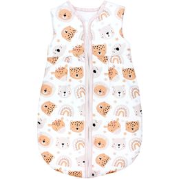 TUPTAM Babyschlafsack "Kugelschlafsack Baby Ganzjahres Schlafsack &Auml;rmellos Wattiert", L: 86cm, beige, Schlafs&auml;cke