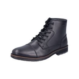 Rieker Herren Schn&uuml;rstiefelette "Rieker Stiefelette Glattleder", Gr. 42, schwarz, Glattleder, Schuhe