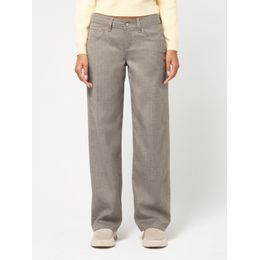 Gang Damen 5-Pocket-Hose "94RIVER", grau, Gr. 27, gestreift, Web, Obermaterial: 65% Polyester, 33% Viskose, 2% Elasthan, Hosen, Low Rise, mit