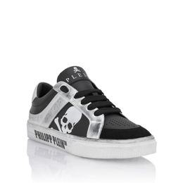 Philipp Plein Herren Sneaker "Retrokickz", Gr. 45, schwarz-wei&szlig;, Schuhe