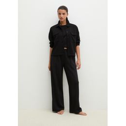 Marc O'Polo MARC O'POLO Damen T-Shirt, Gr. S, schwarz, Jersey, Obermaterial: 50% Polyester, 43% Modal, 7% Elasthan, Shirts