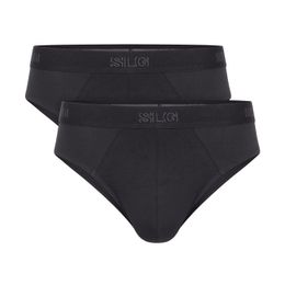 Sloggi Herren Slip "SLG Base", Gr. M, schwarz, Single Jersey, Obermaterial: 95% Baumwolle, 5% Elasthan, Unterhosen, ohne Eingriff, modern, Logobund,