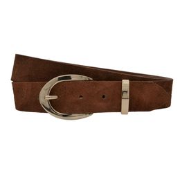 AnnaMatoni Damen Lederg&uuml;rtel "AnnaMatoni Damen Lederg&uuml;rtel in hochwertigem Velour Leder 3,5cm", braun, Gr. 125, 100% Leder, G&uuml;rtel