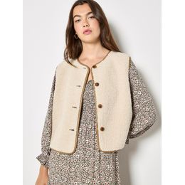 Apricot Damen Lederjacke "Jacke", braun, Gr. 14, uni, Obermaterial: 100% Polyester PES., Jacken, zum Wenden