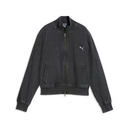Puma Damen Trainingsjacke "FUTURE.Puma.ARCHIVE Washed Twill Kurze Jacke Damen", schwarz, Gr. L, Obermaterial: 100% Baumwolle. Taschenfutter: 20%