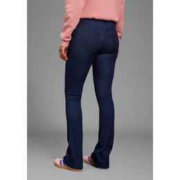 Arizona Damen Jeansjeggings "im 4 Way Stretch, Quer- und L&auml;ngselastisch, Bootcut"dunkelblau washed, Gr. 38, unifarben, Denim/Jeans, Obermaterial: 57%