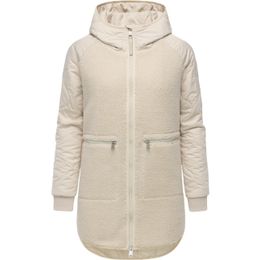 Ragwear Damen Fellimitatmantel "Longeddy", beige, Gr. M, Obermaterial 1: 100% Polyester. Obermaterial 2: 70% Polyester, 30% Nylon. Innenfutter: 100%