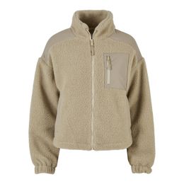 Urban Classics Damen Winterjacke "Urban Classics Damen Ladies Sherpa Mix Jacket", beige, Gr. 4XL, unifarben, 100% Polyester, Jacken
