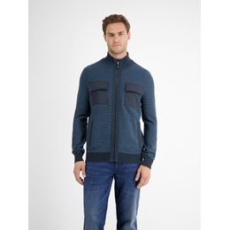 Lerros Herren Strickjacke "Sportive Strickjacke f&uuml;r Herren", blau, Gr. XXXL, 100% Baumwolle, Strickjacken