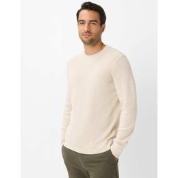 Brax Herren Rundhalspullover "Style ROY", beige, Gr. L, Strick, 44% Baumwolle, 29% Polyacryl, 27% Wolle, Pullover